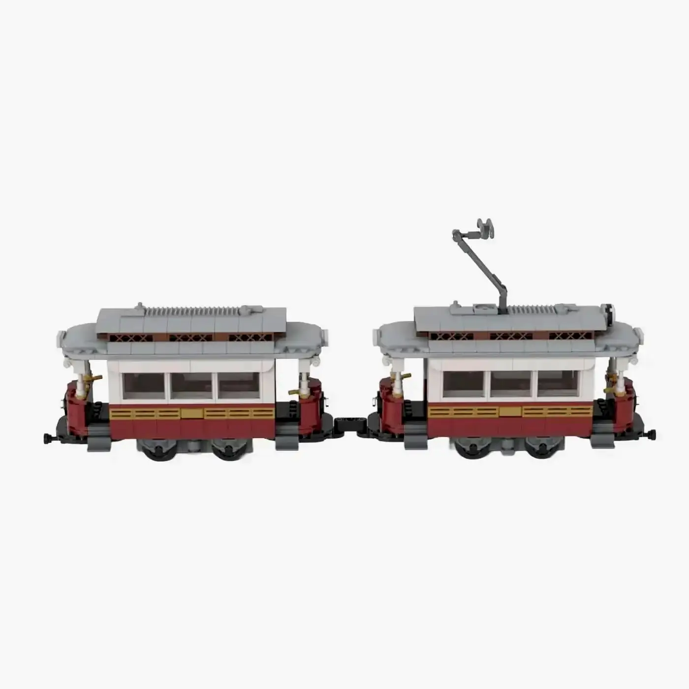 Buy Classic tram with trailer (8w) online | BlueBrixx