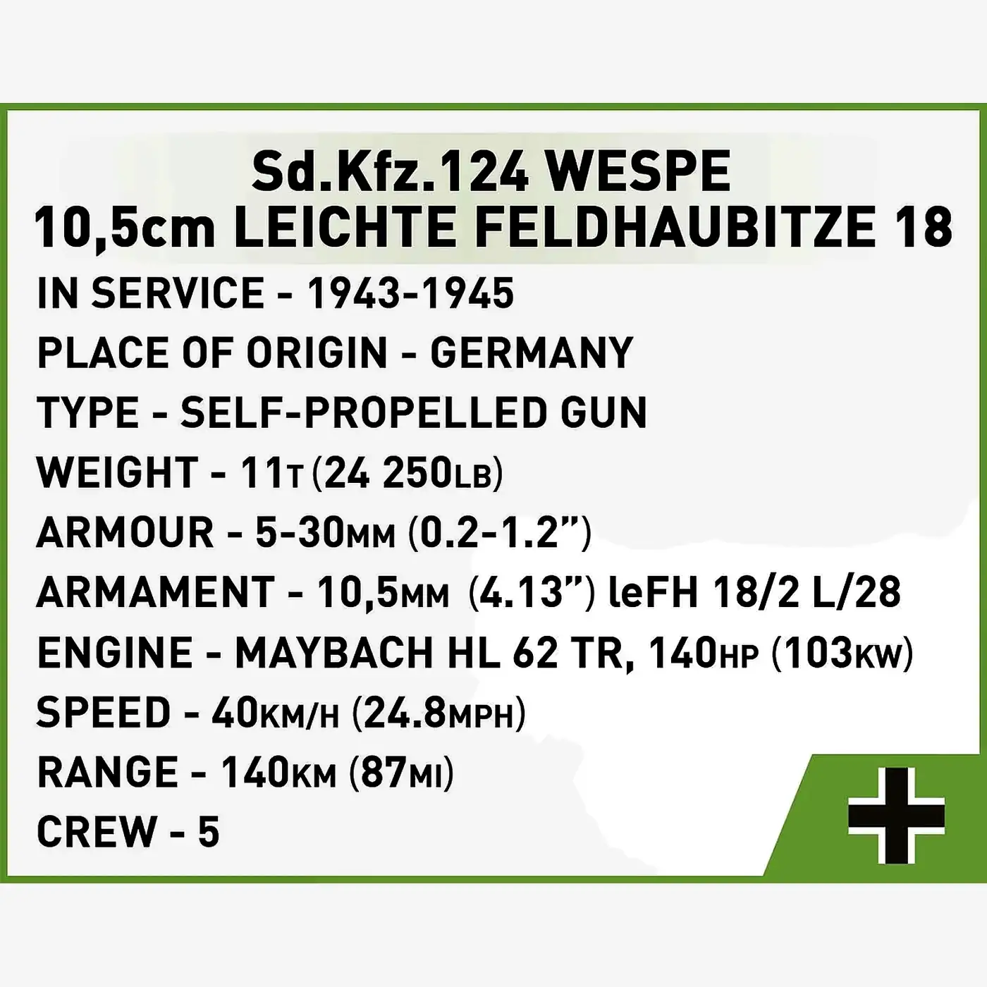 Buy SD.KFZ.124 Wasp - Executive Edition online | BlueBrixx