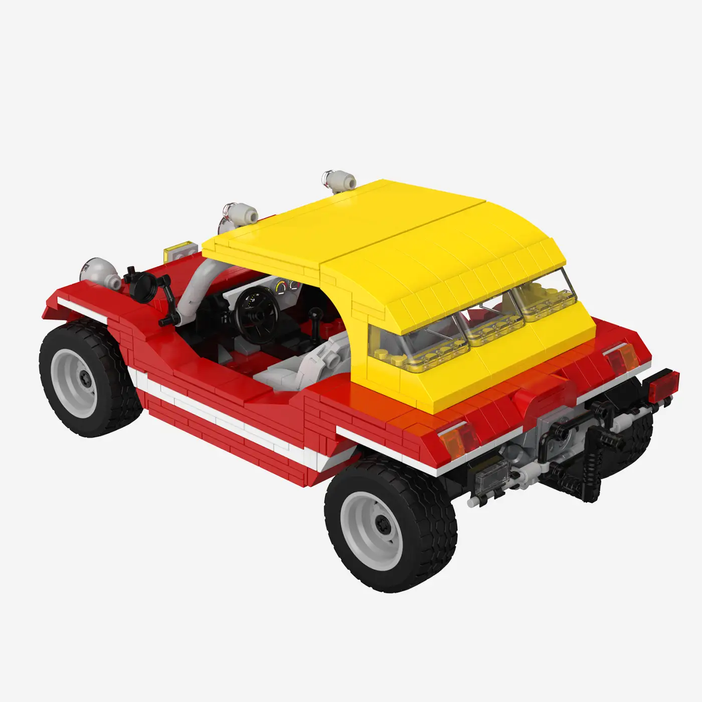Buy Red buggy with yellow roof online | BlueBrixx